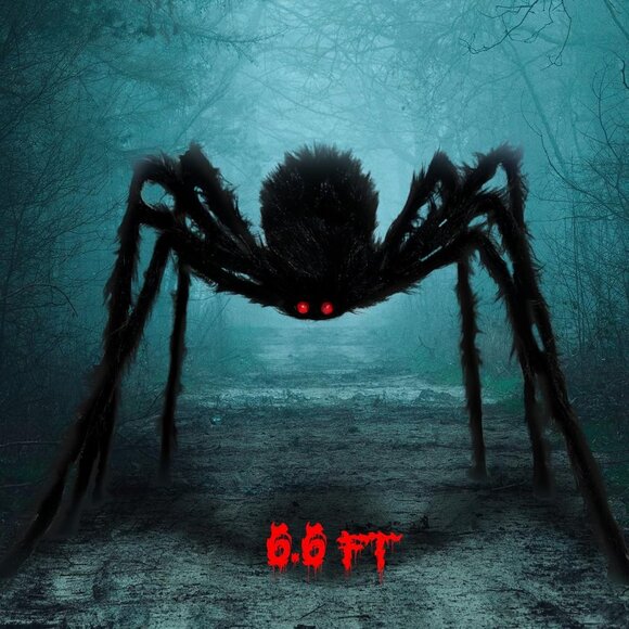 Other | 66ft Scary Large Spiders Outside Realistic Fake Hairy Spider ...